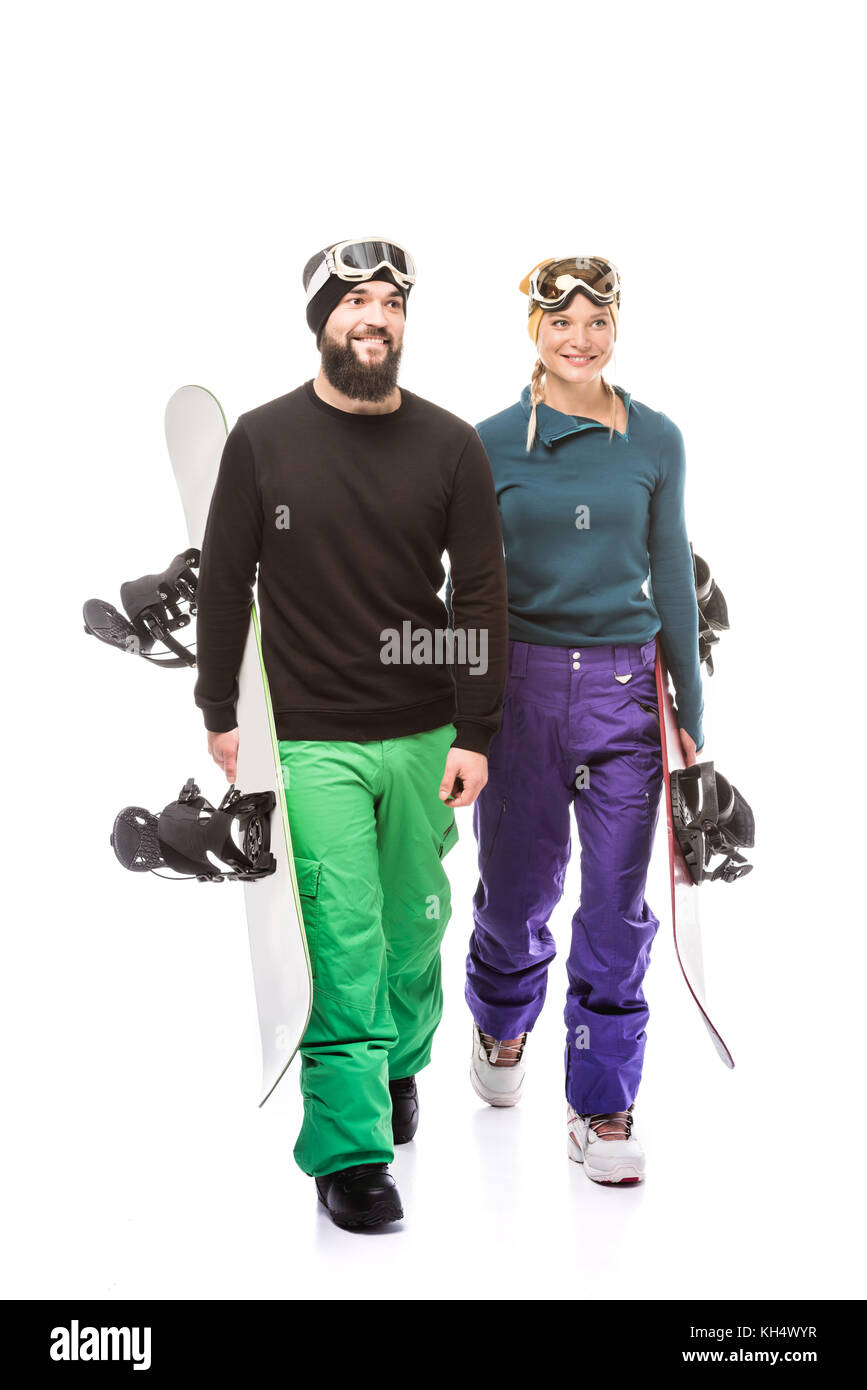 Couple snowboarding Cut Out Stock Images & Pictures - Alamy