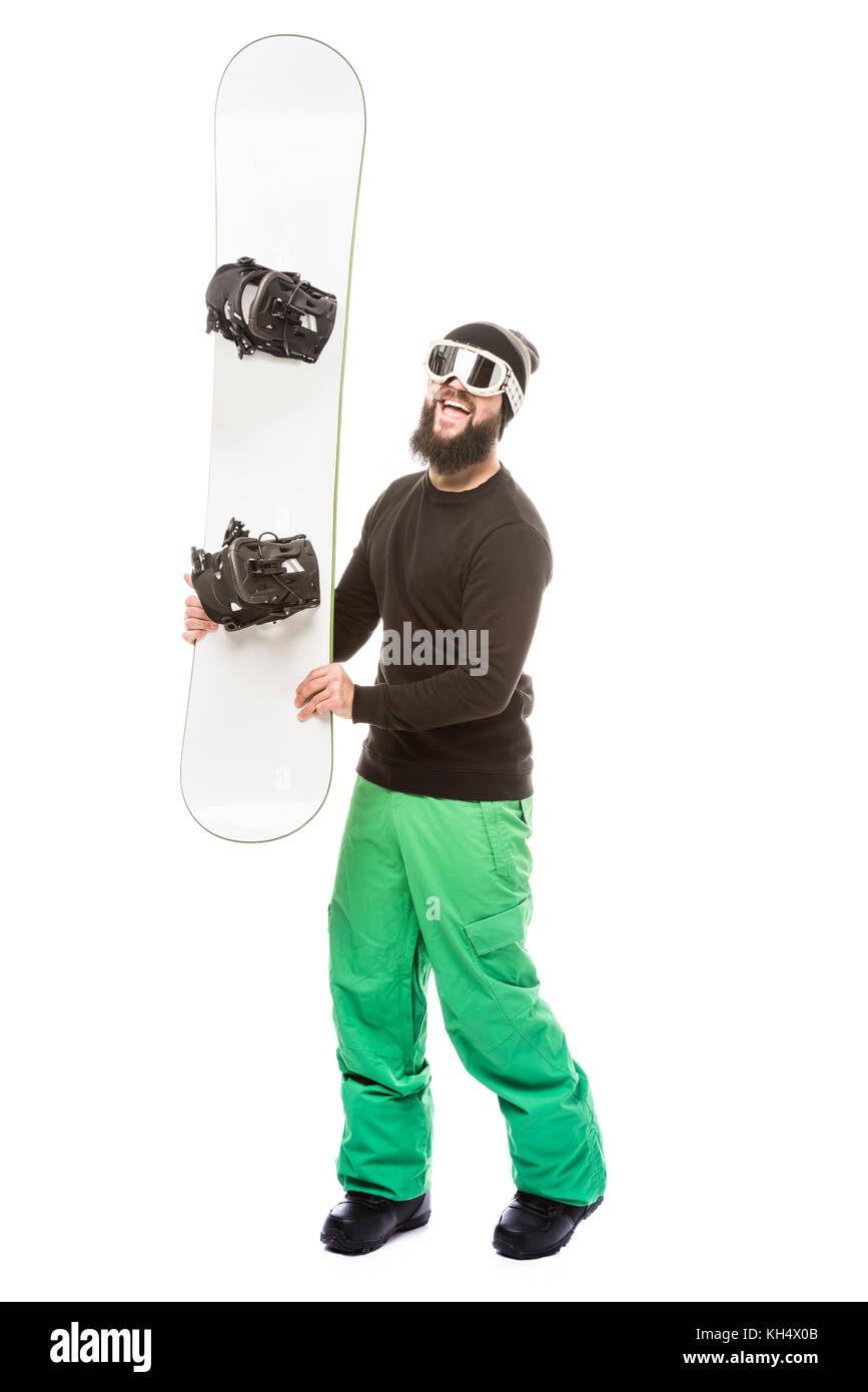 young man with snowboard Stock Photo - Alamy