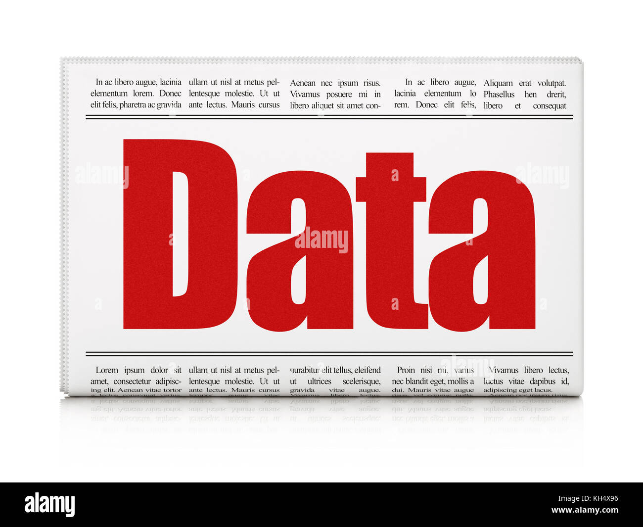 Data concept: newspaper headline Data Stock Photo - Alamy