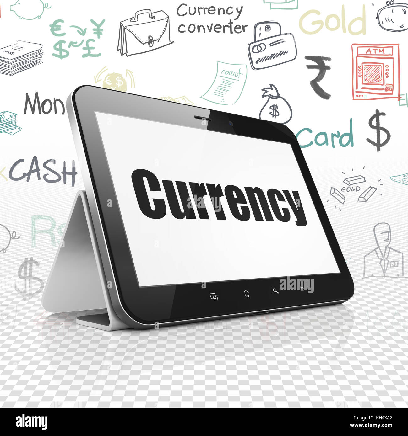 Currency concept: Tablet Computer with Currency on display Stock Photo ...