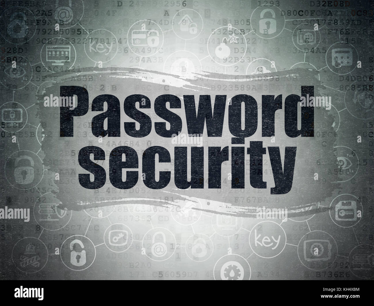 Security concept: Password Security on Digital Data Paper background ...