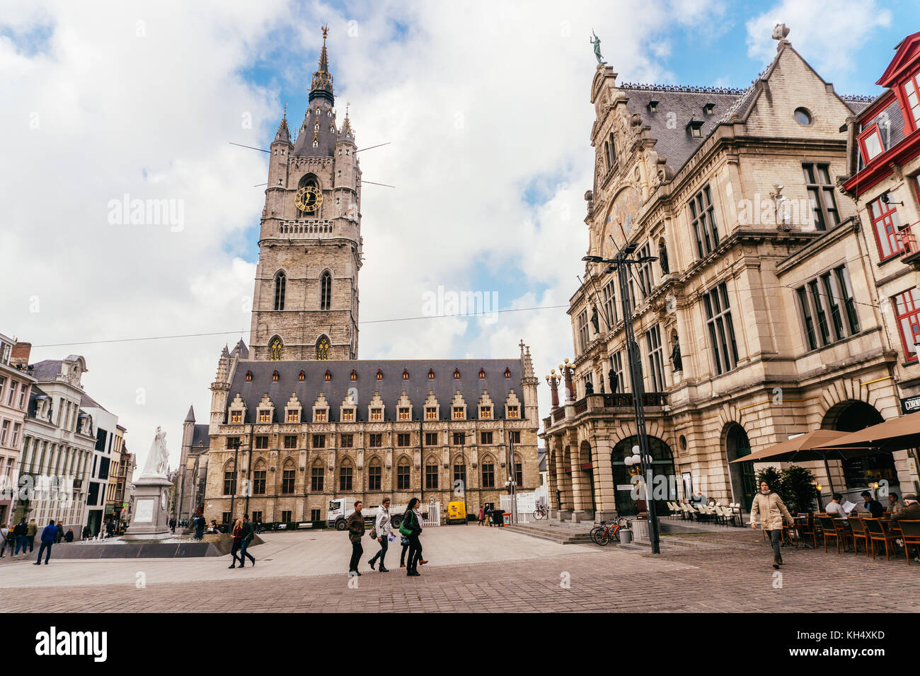 GHENT, BELGIUM - November, 2017: Architecture of Ghent city center ...