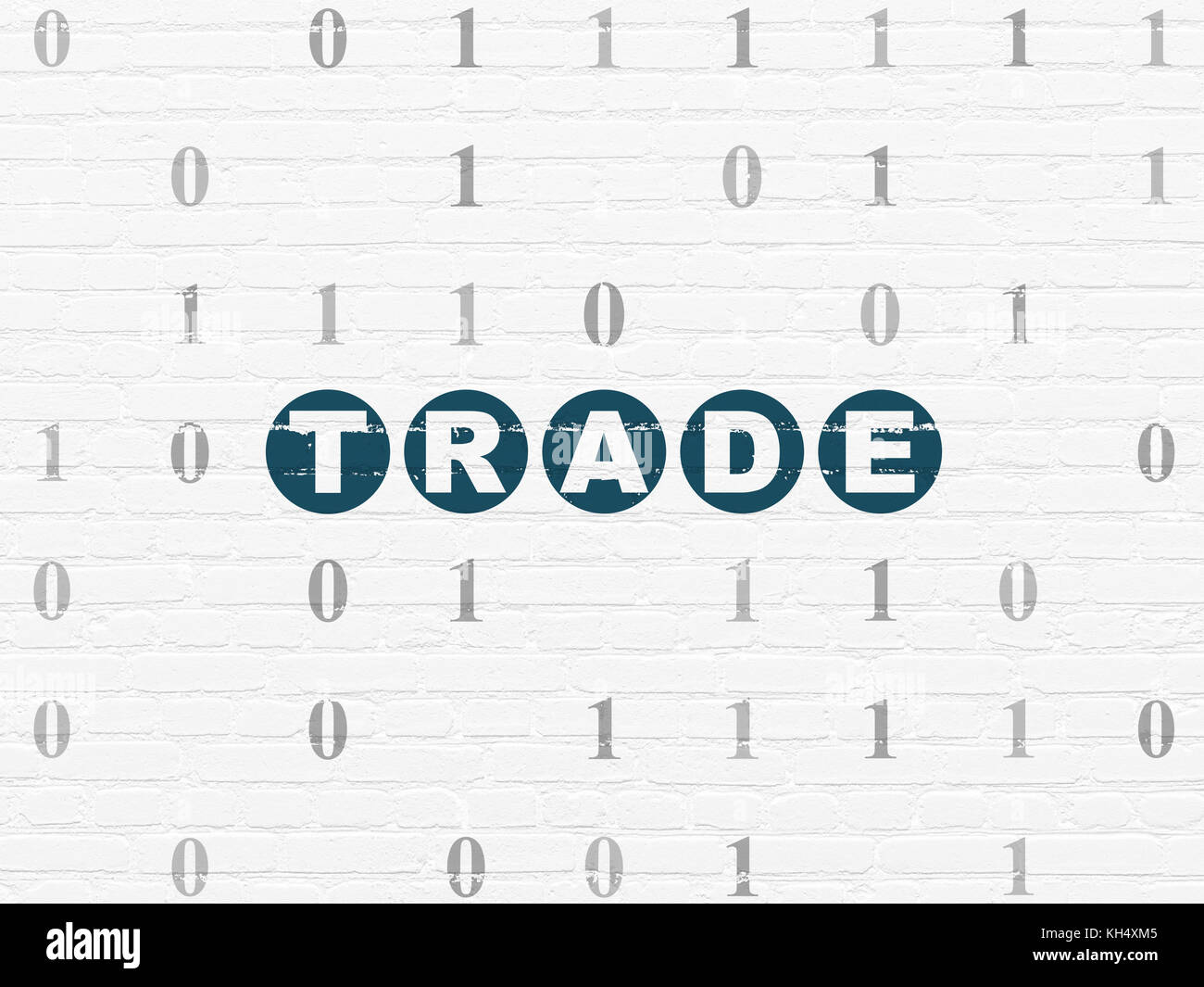 Business concept: Trade on wall background Stock Photo - Alamy