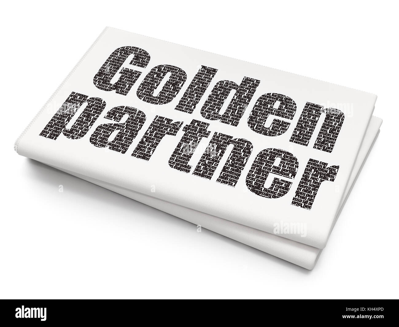 Finance concept: Golden Partner on Blank Newspaper background Stock ...