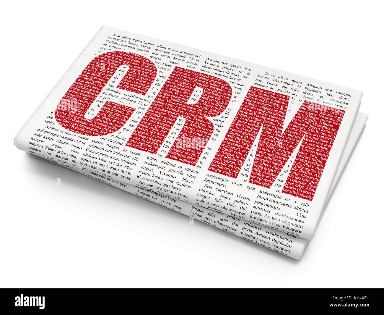 Business concept: CRM on Newspaper background Stock Photo - Alamy