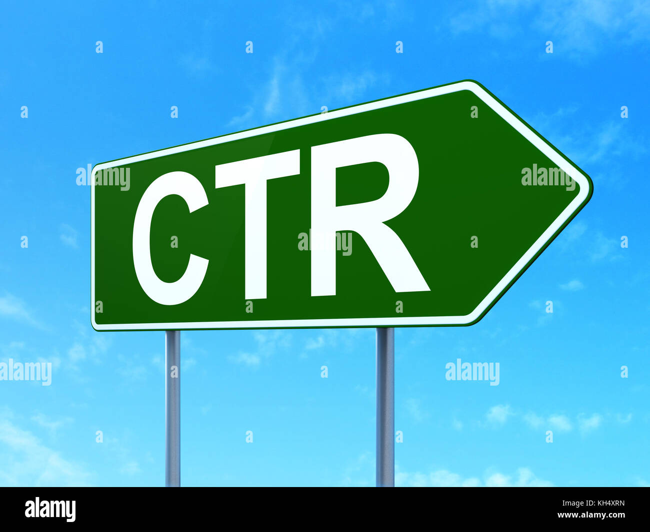 Finance concept: CTR on road sign background Stock Photo - Alamy