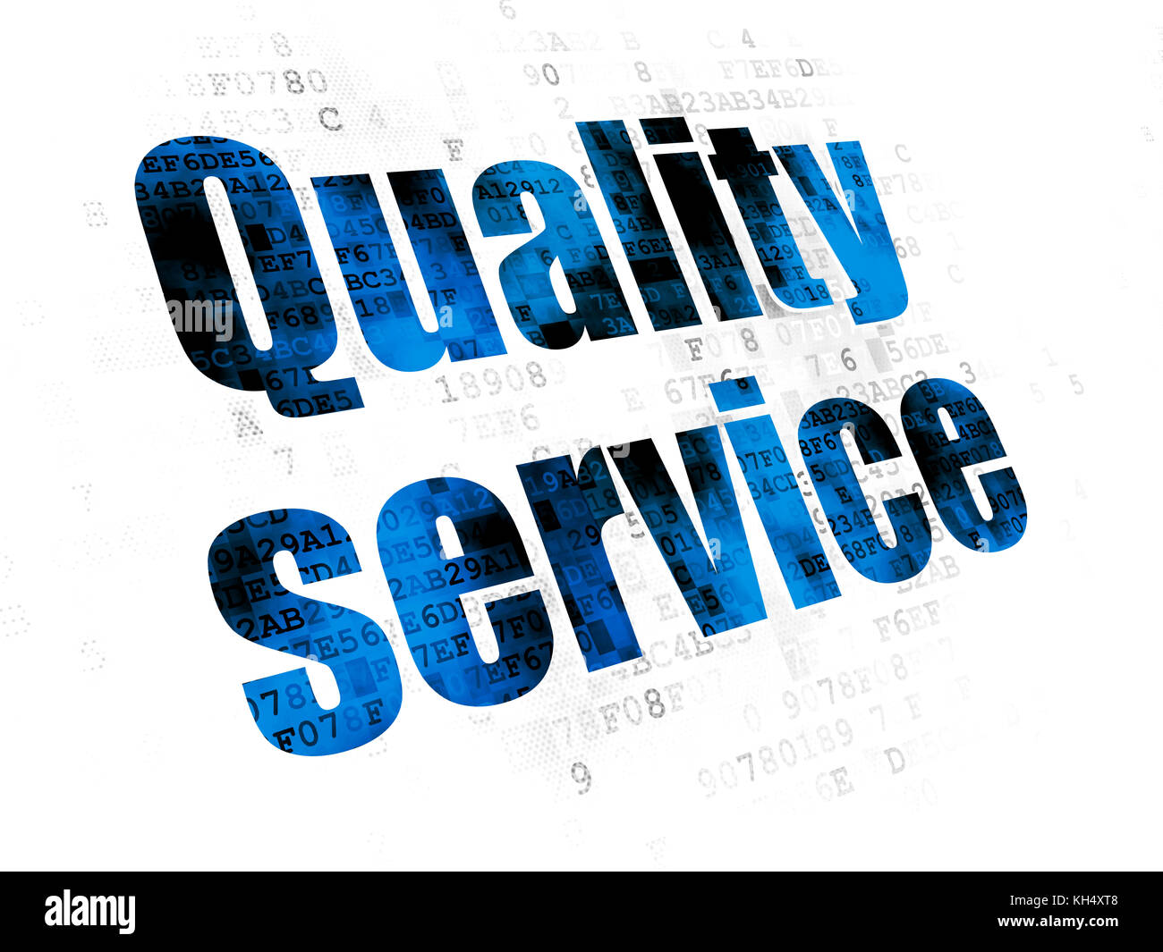 Finance concept: Quality Service on Digital background Stock Photo - Alamy