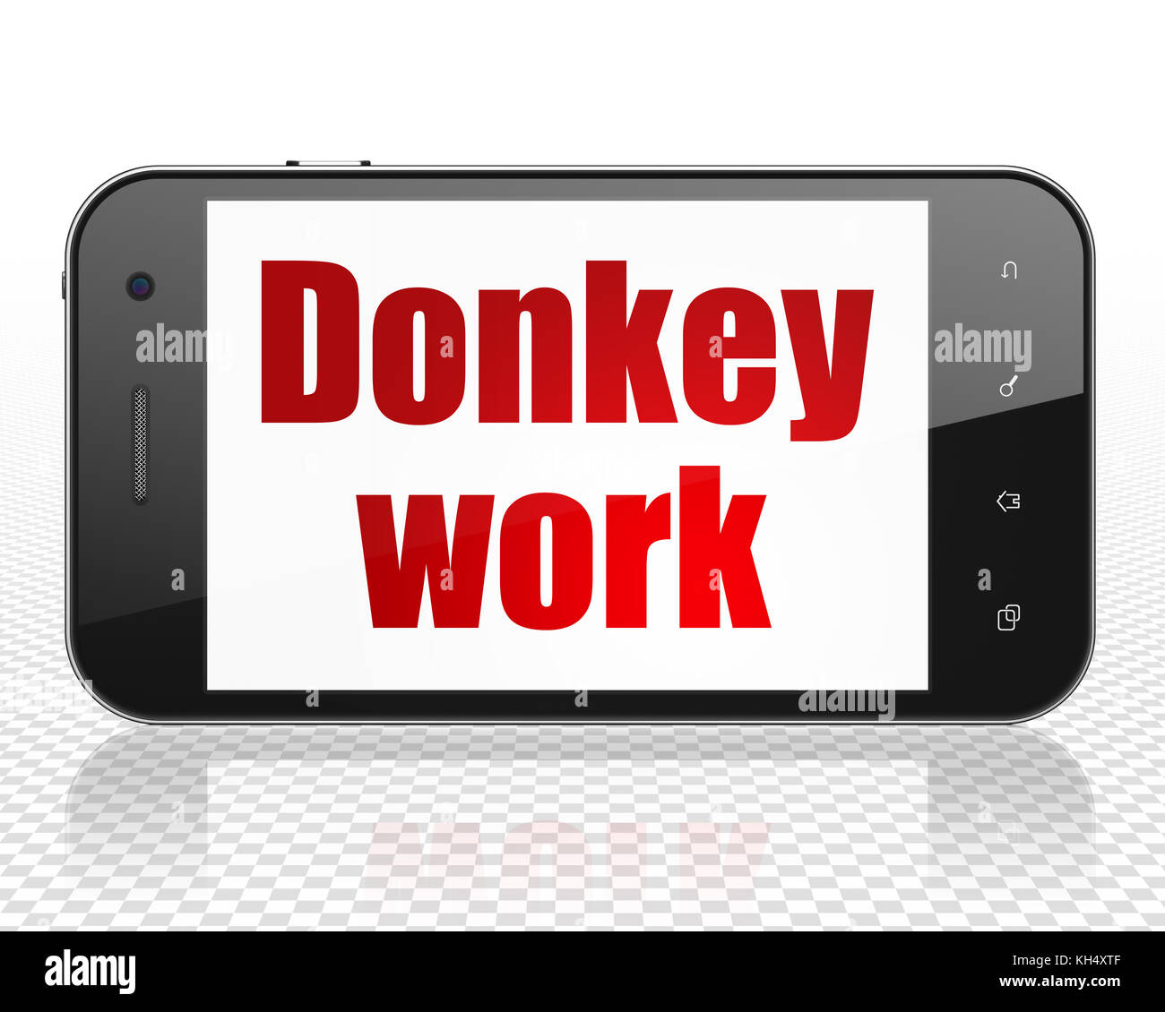 Business concept: Smartphone with Donkey Work on display Stock Photo ...