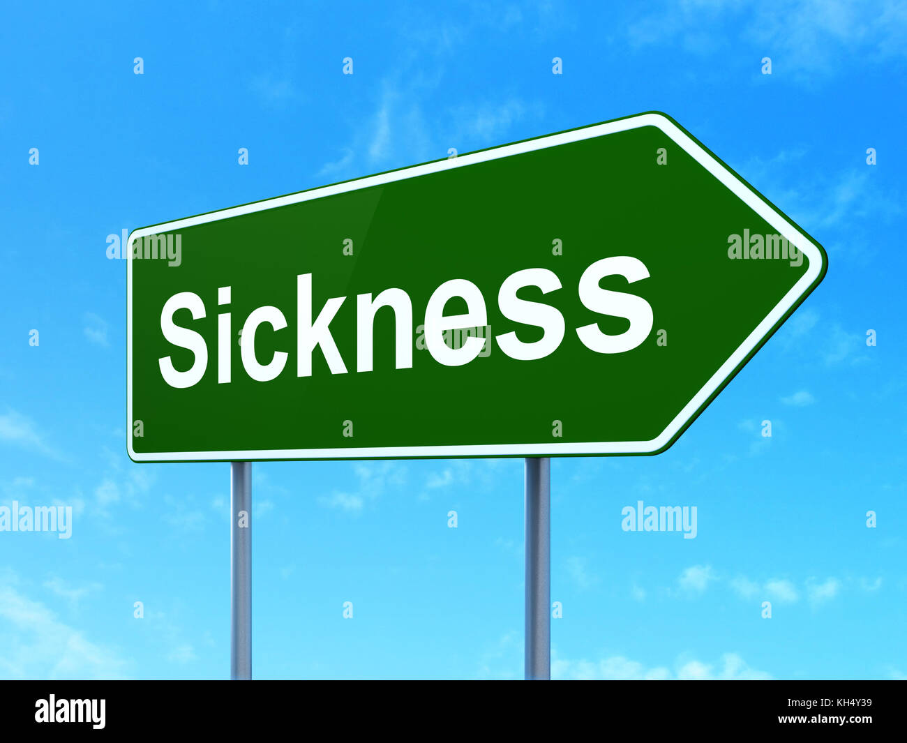 Medicine concept: Sickness on road sign background Stock Photo - Alamy