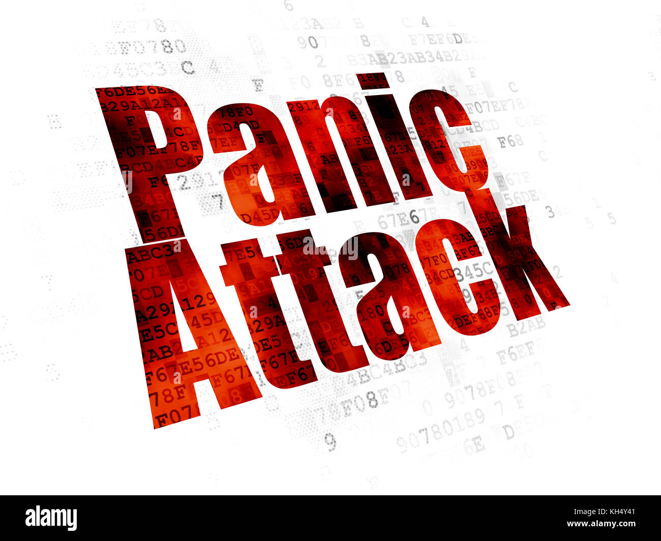 Medicine concept: Panic Attack on Digital background Stock Photo - Alamy