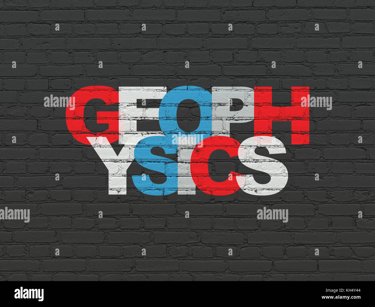 Science concept: Geophysics on wall background Stock Photo - Alamy