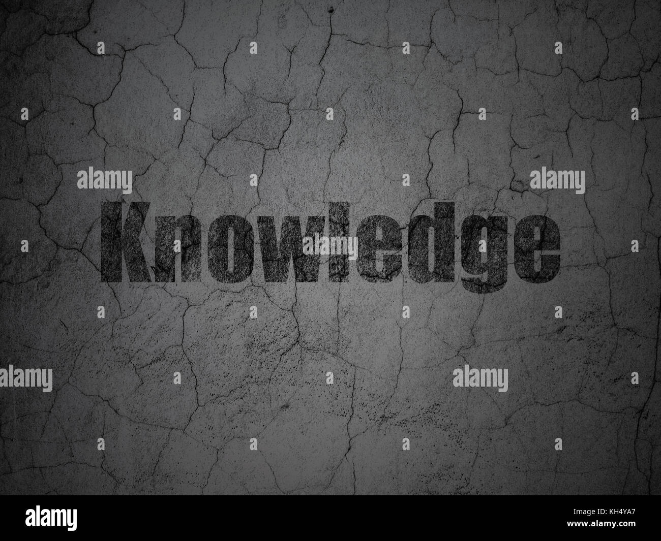 Studying concept: Knowledge on grunge wall background Stock Photo - Alamy