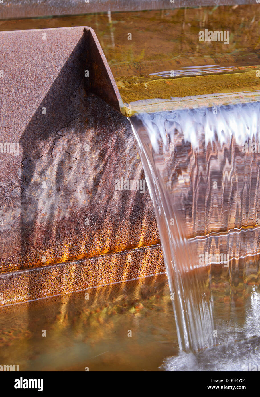 Detail of water feature. 55 Victoria Street, London, United Kingdom ...