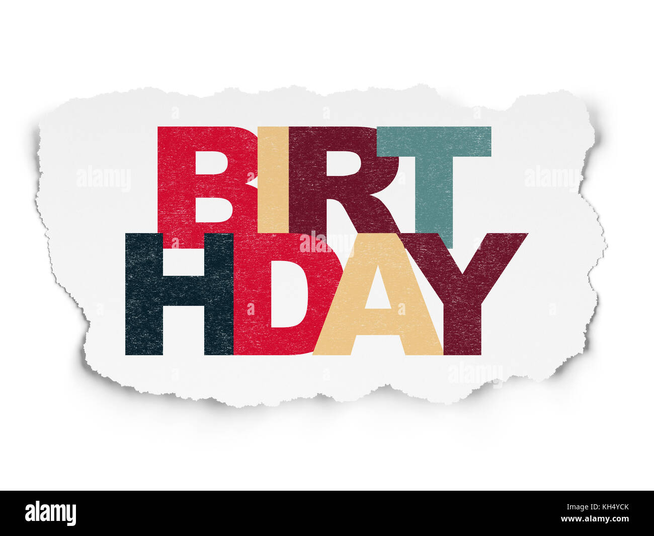 Entertainment, concept: Birthday on Torn Paper background Stock Photo ...
