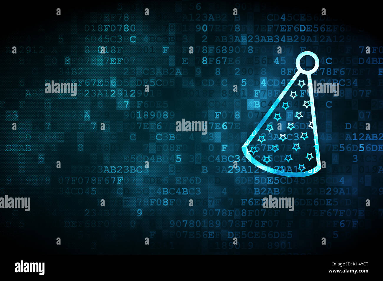 Holiday concept: Party Hat on digital background Stock Photo - Alamy