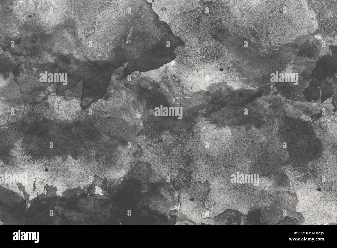 abstract black splashes on watercolor paper. monochrome image Stock ...