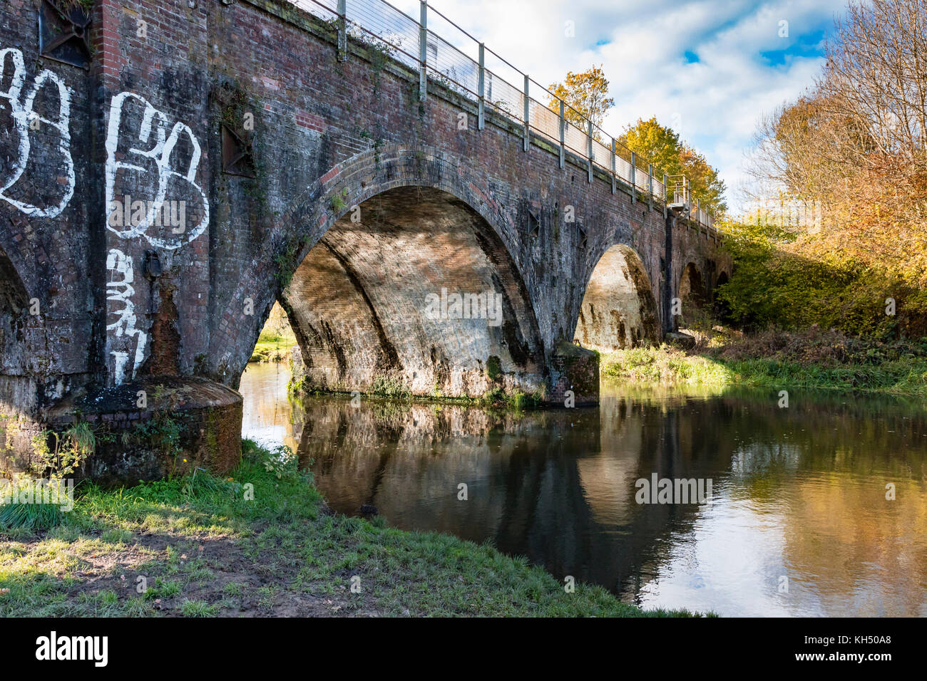 Arched brick railway bridges on a line which bisects Haysden Country ...