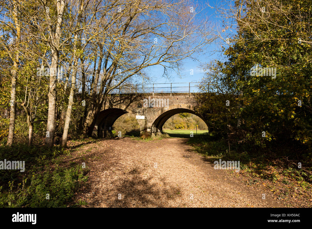 Arched brick railway bridges on a line which bisects Haysden Country ...