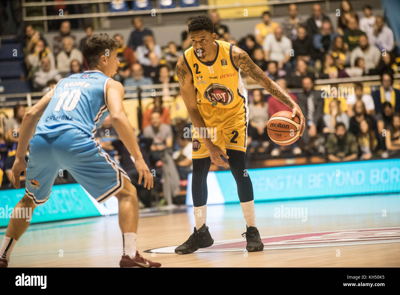 Diante Garrett (Fiat Torino Auxilium) during the Basketball match ...