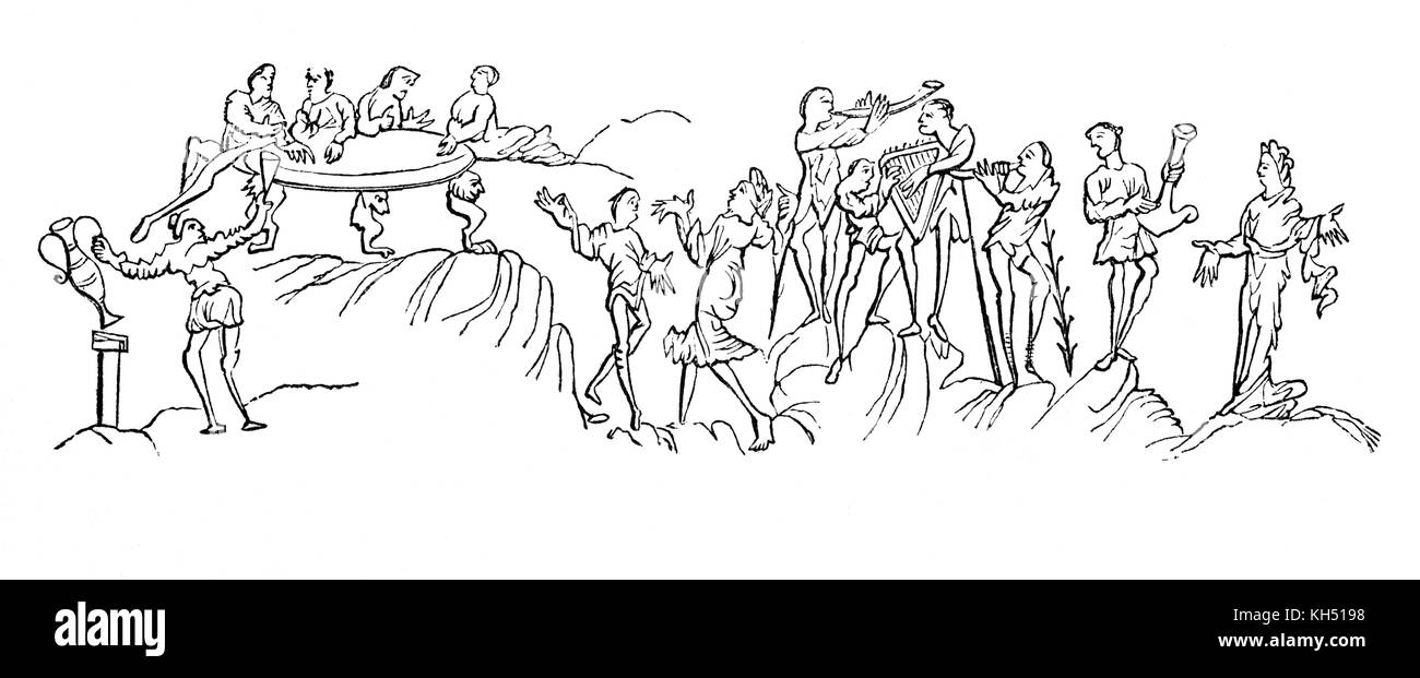 Medieval Musicians Black and White Stock Photos & Images - Alamy