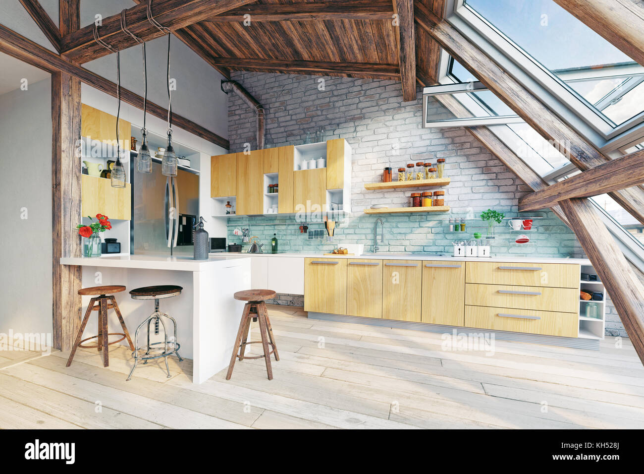 Attic Kitchen Igor Woźniak Attic Kitchen.