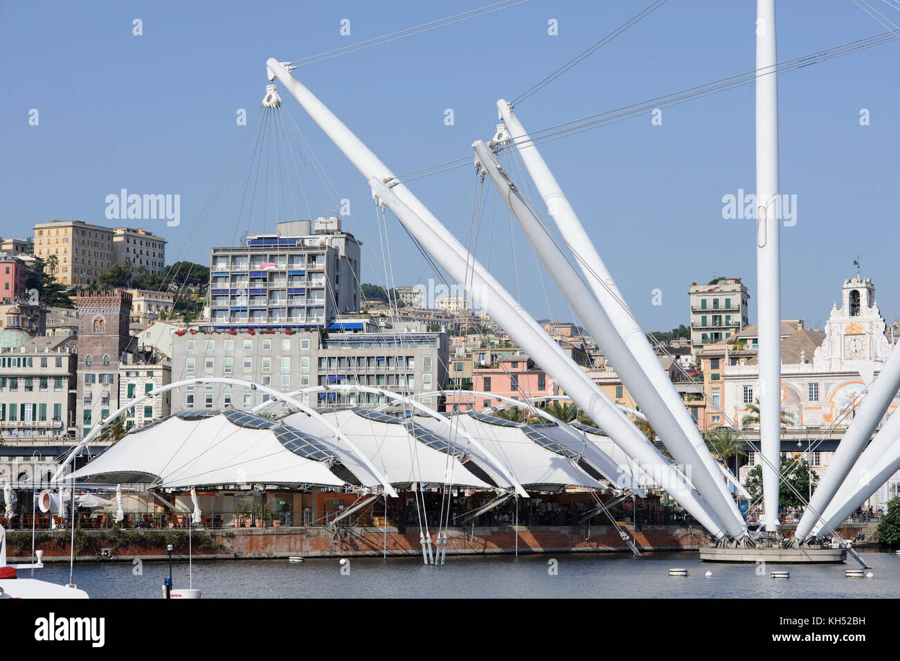 Genova: urban apartment buildings on coastline Stock Photo - Alamy
