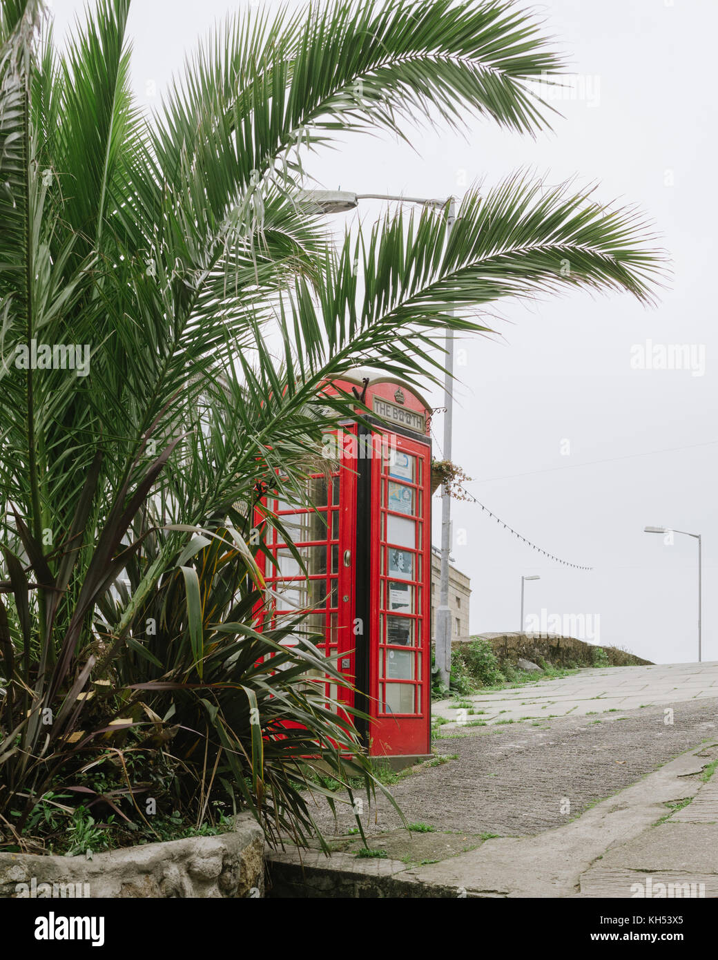 A traditional British Phone Box in Cornwall Stock Photo - Alamy
