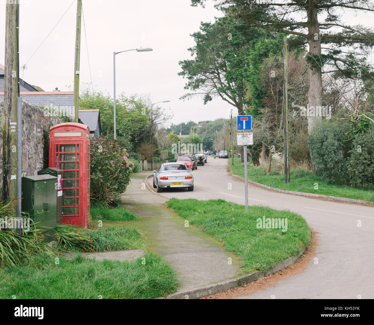 A traditional British Phone Box in Cornwall Stock Photo - Alamy