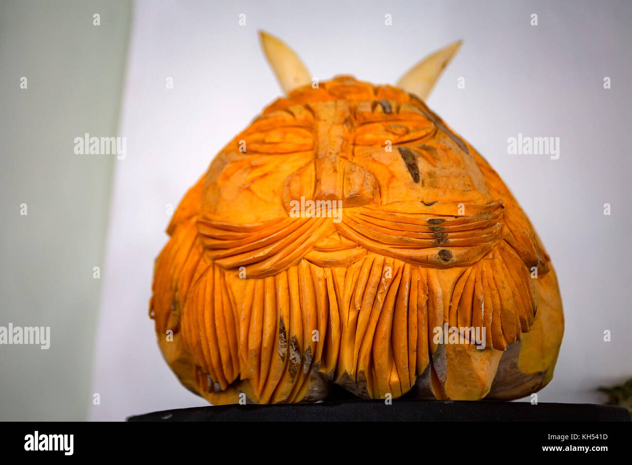 Face carved on mango fruit close up Stock Photo - Alamy