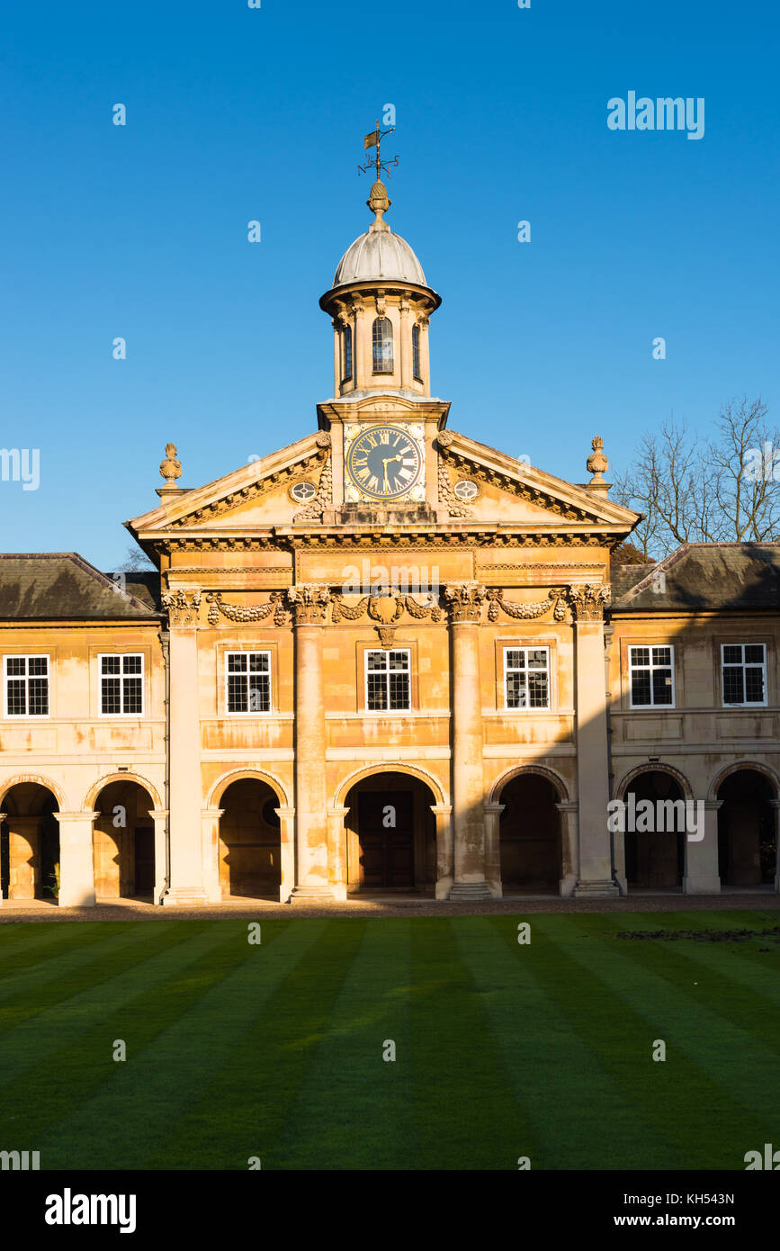 Emmanuel College clock tower, University of Cambridge, Cambridgeshire ...