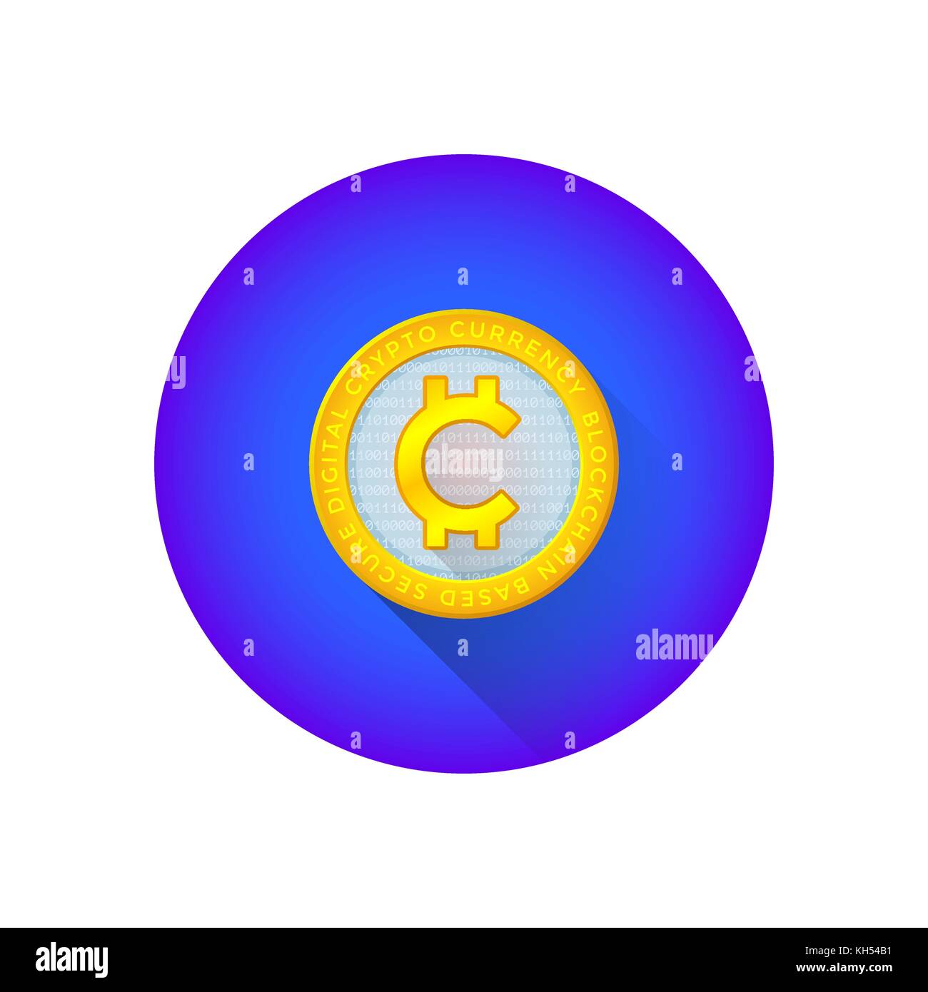 vector colorful flat design crypto currency global symbol blockchain ...