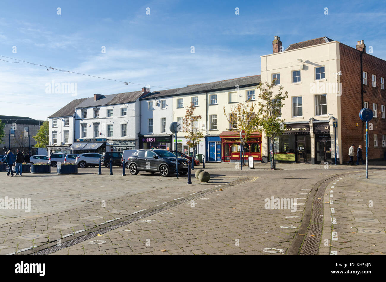 Market Place in Warwick town centre, Warwick, Warwickshire, UK Stock ...