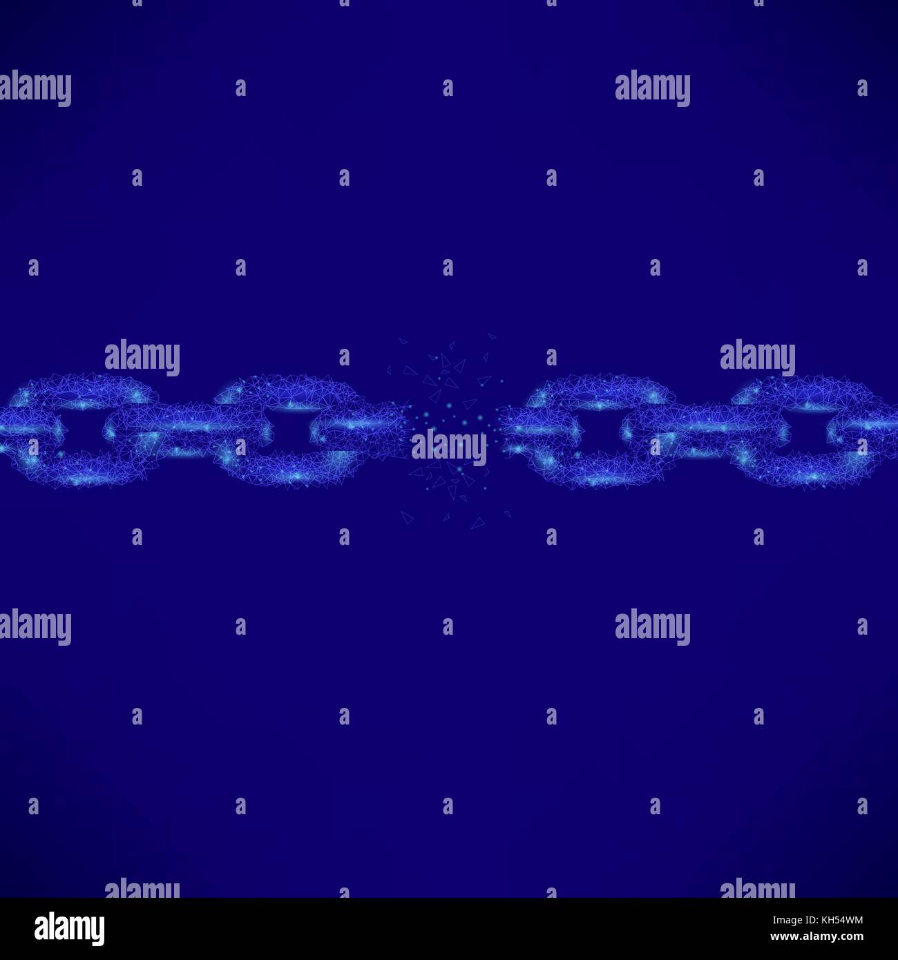 Broken Polygonal Chain on Dark Blue Background Stock Vector Image & Art ...