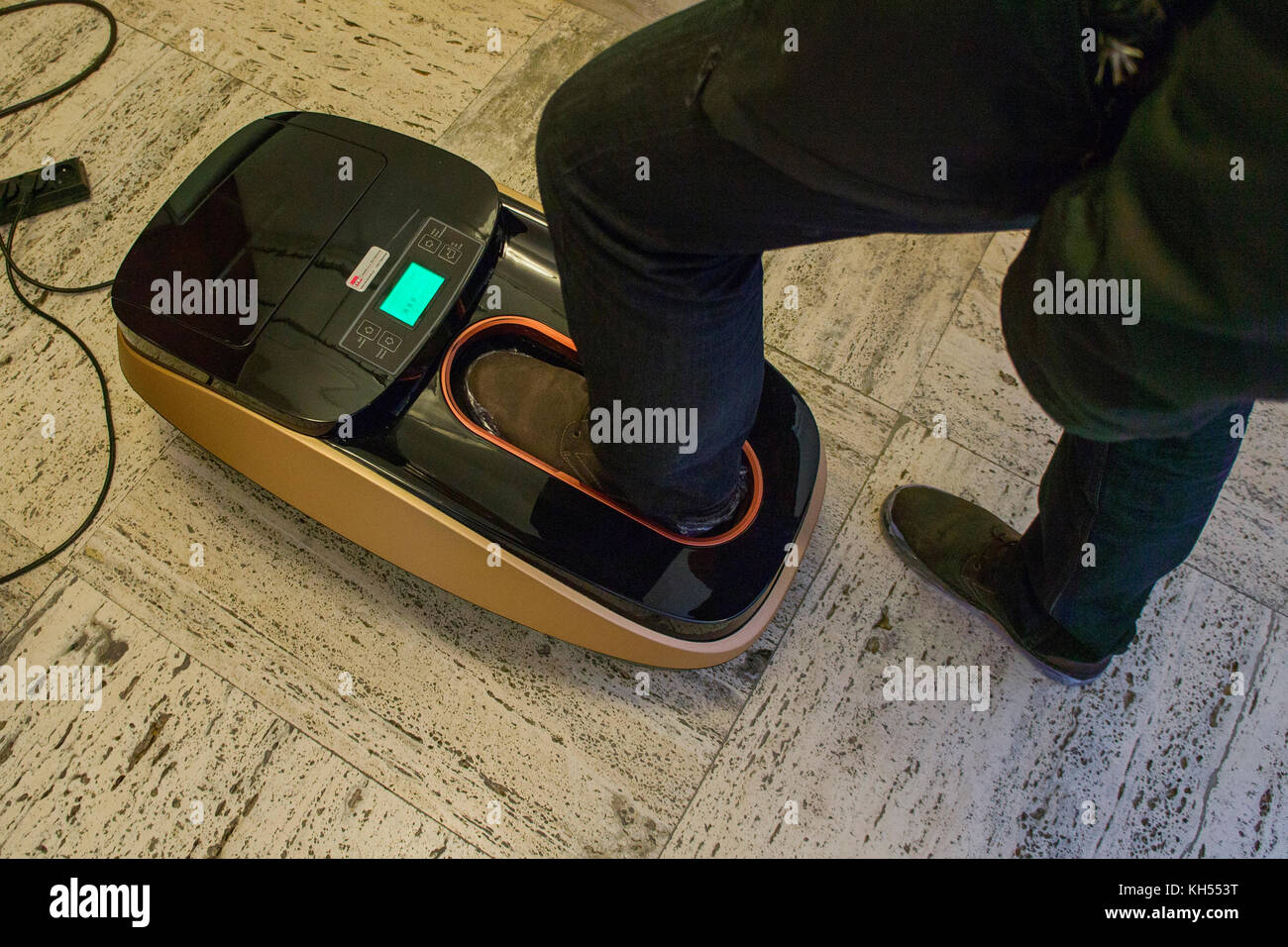 Villa Tugendhat, Automatic Disposable Shoe Cover Machine Stock Photo ...