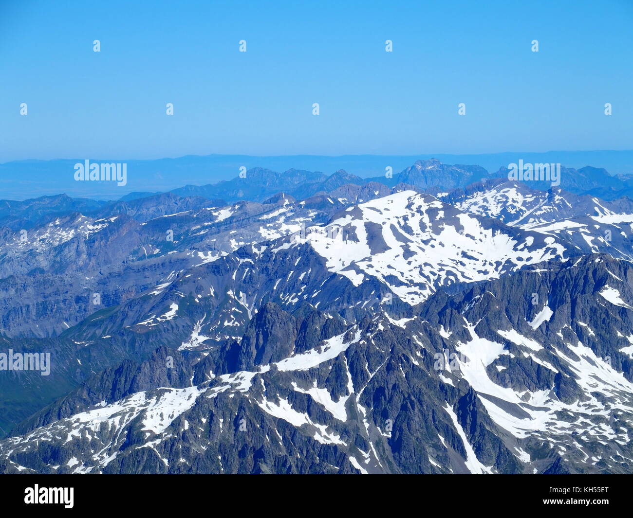 Alpine mountains range landscape in beauty French, Italian and Swiss ...