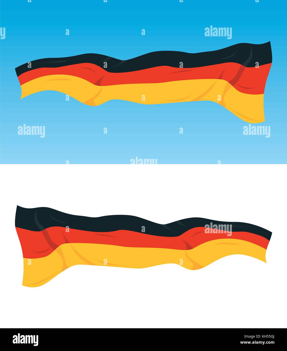 German national flag on blue and white backgrounds Stock Vector Image ...