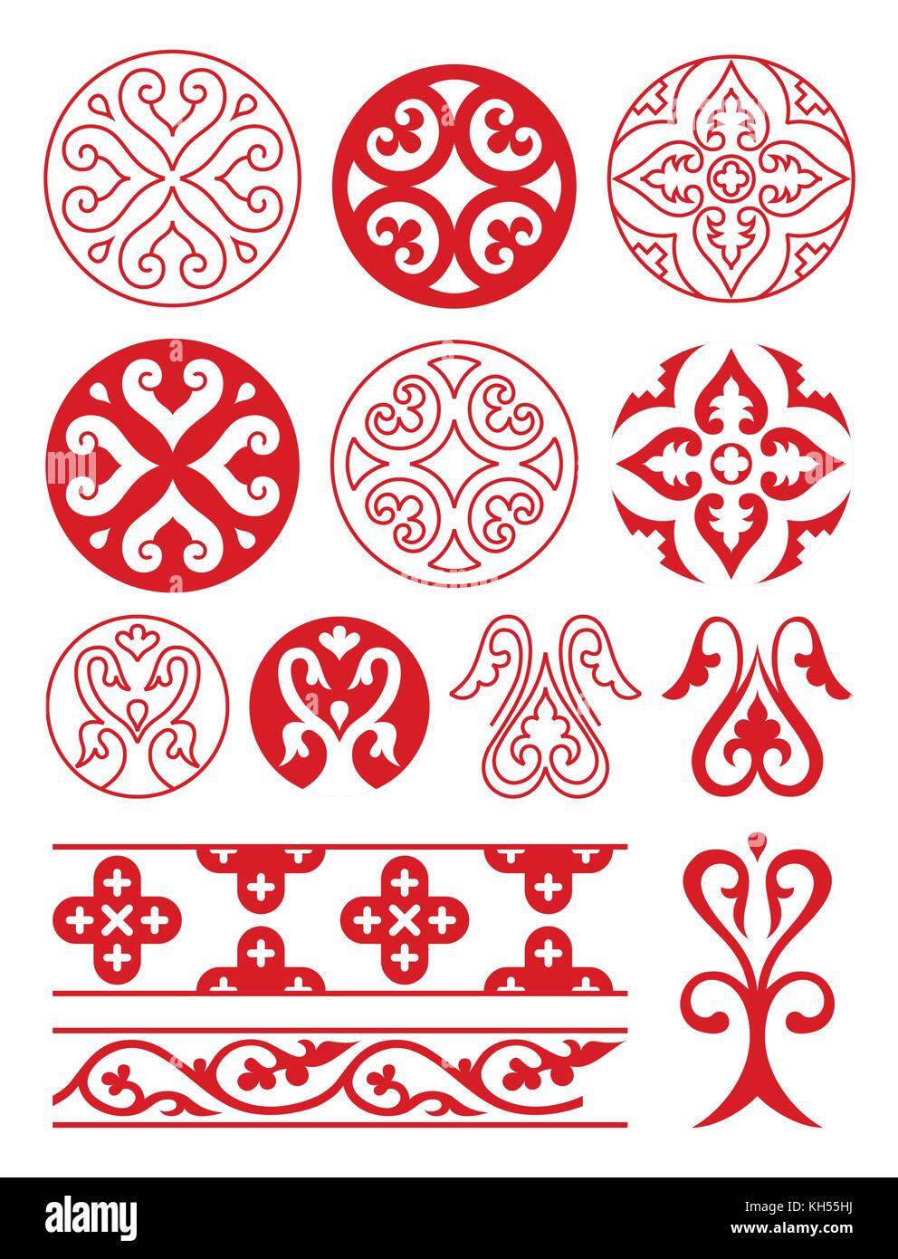 Floral ornaments of Ancient Russ. Vector tracery Stock Vector Image ...