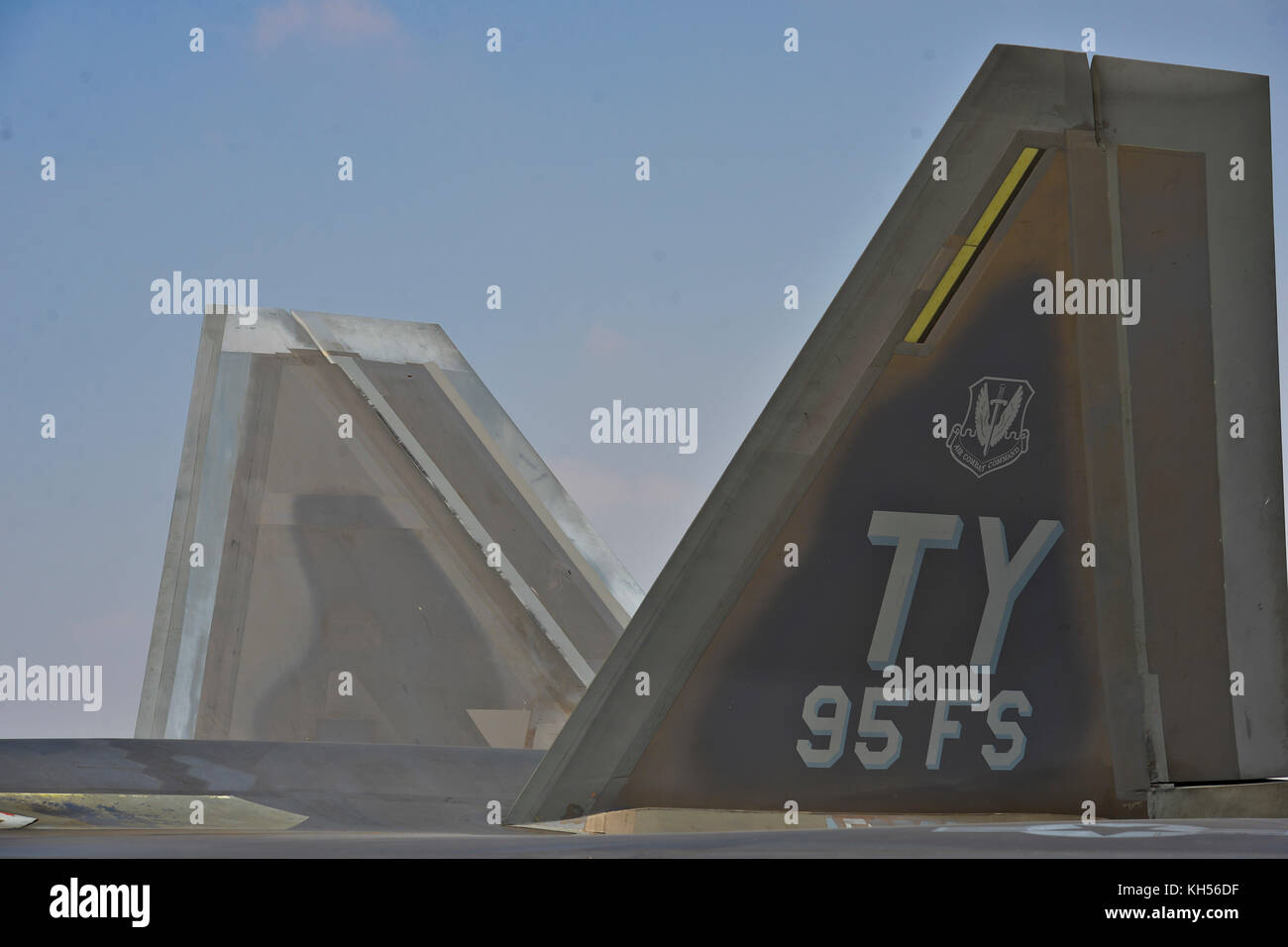 F-22 Raptor Tail Stock Photo - Alamy