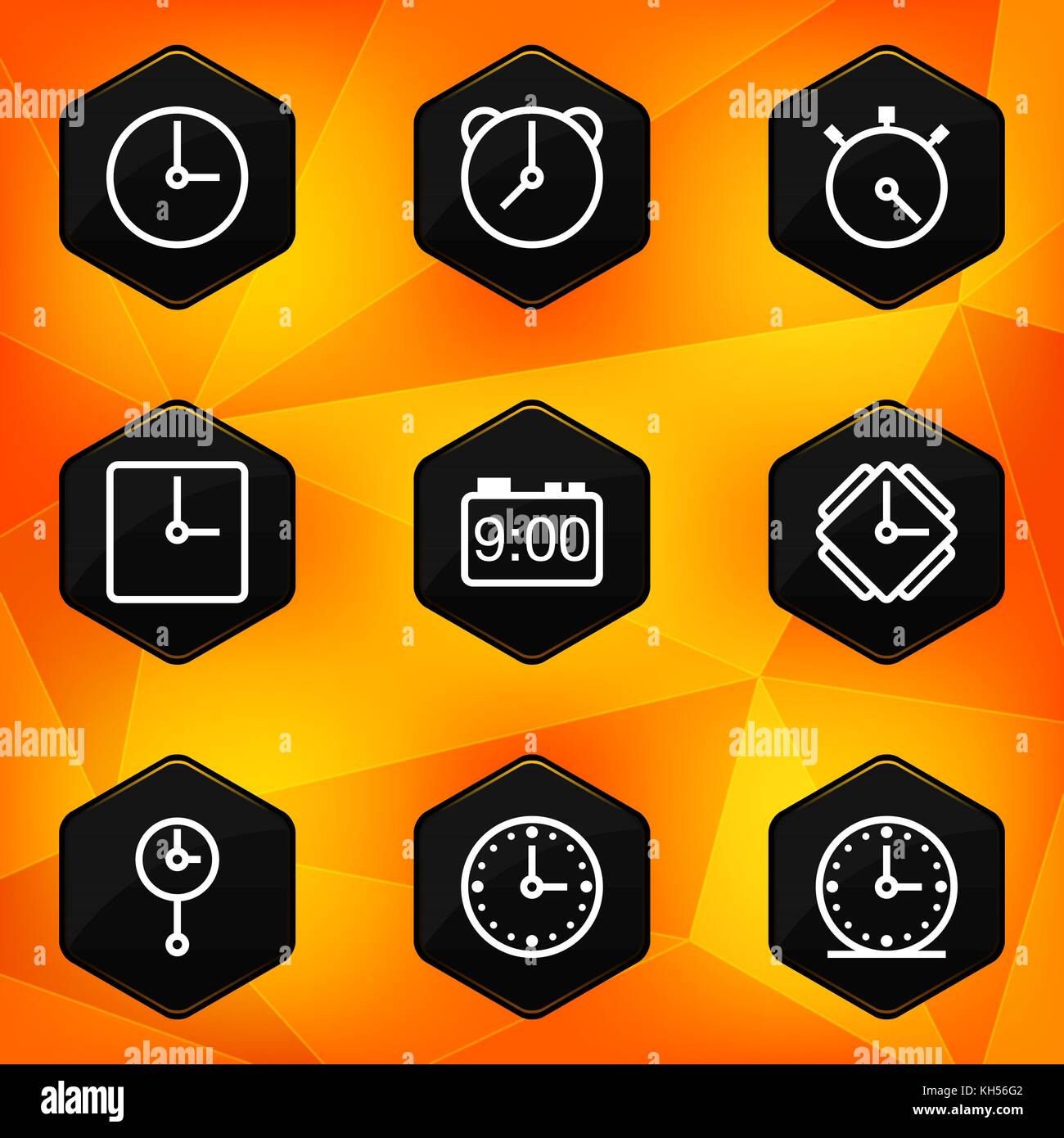 Hexagonal clock hi-res stock photography and images - Alamy