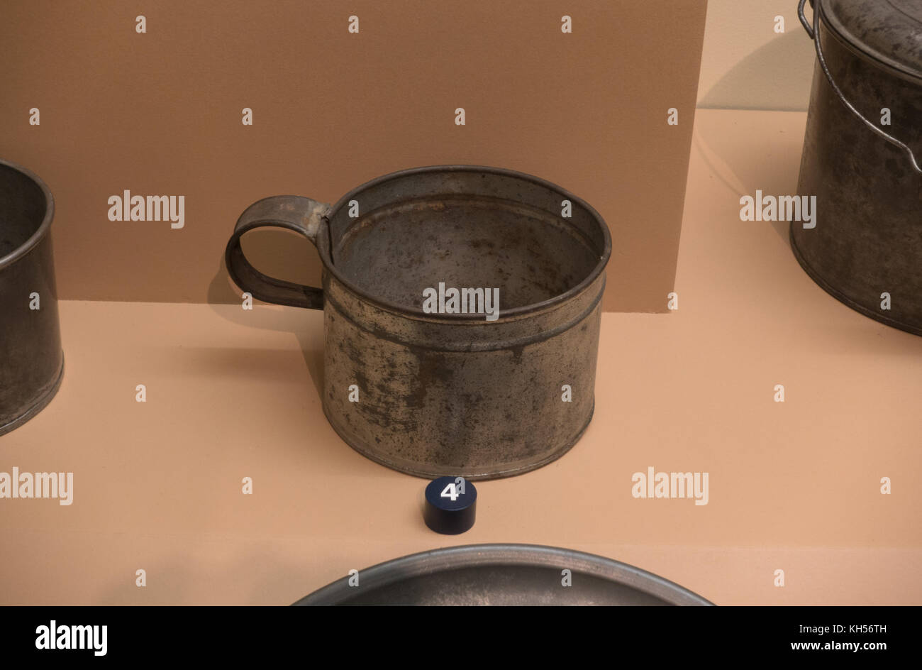 A US Army soldered tin camp mug, National Civil War Museum, Lincoln ...