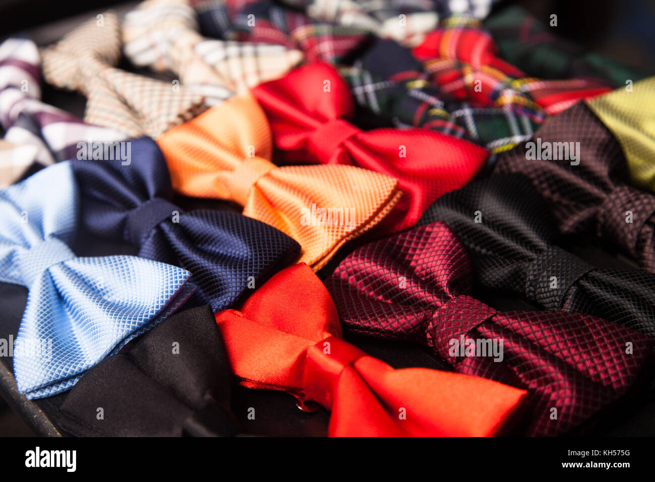 Collection of colorful and varieties of pattern bow ties texture ...