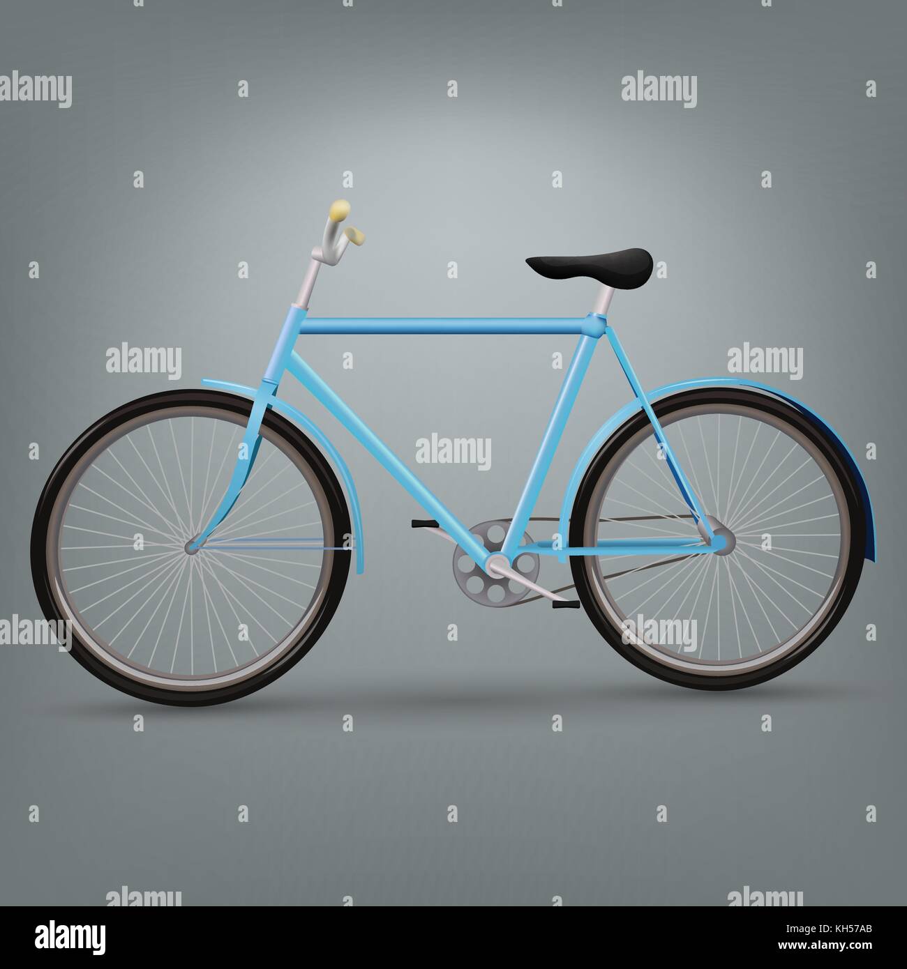 Blue bicycle with background. Vector illustration in eps10 Stock Vector ...