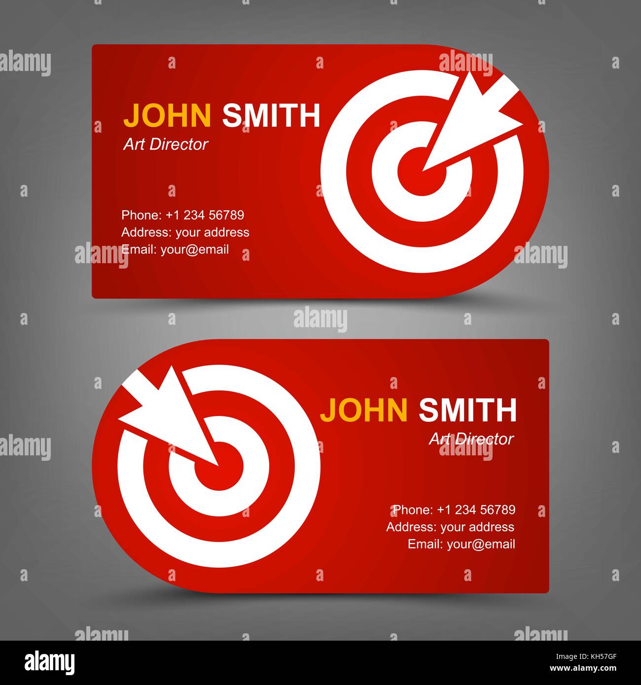 Business card. Target. Cursor. Vector illustration in eps10 Stock ...