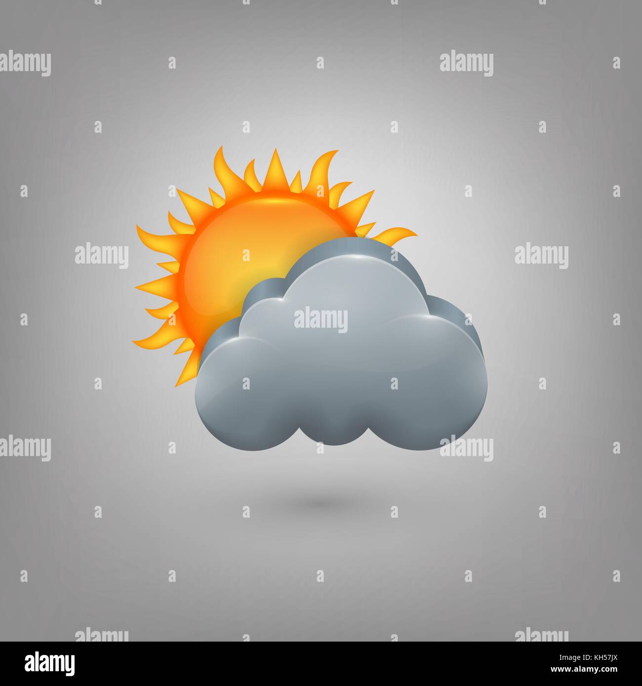 Icon weather. Cloud sun. Vector illustration in eps10 Stock Vector ...