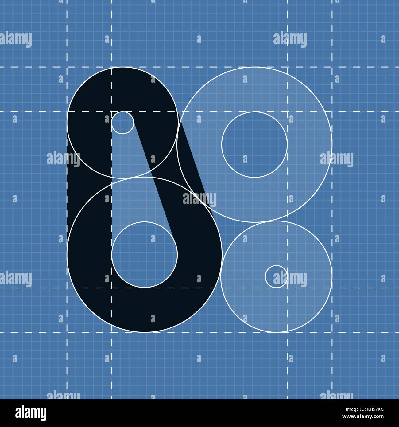 Round engineering font. Symbol 0. Vector illustration in eps10 Stock ...