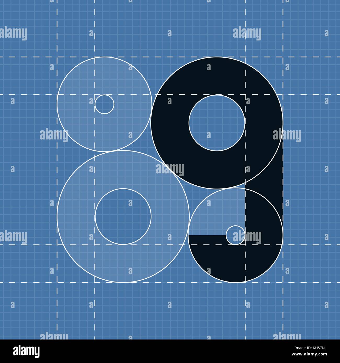 Round engineering font. Symbol G Vector illustration in eps10 Stock ...