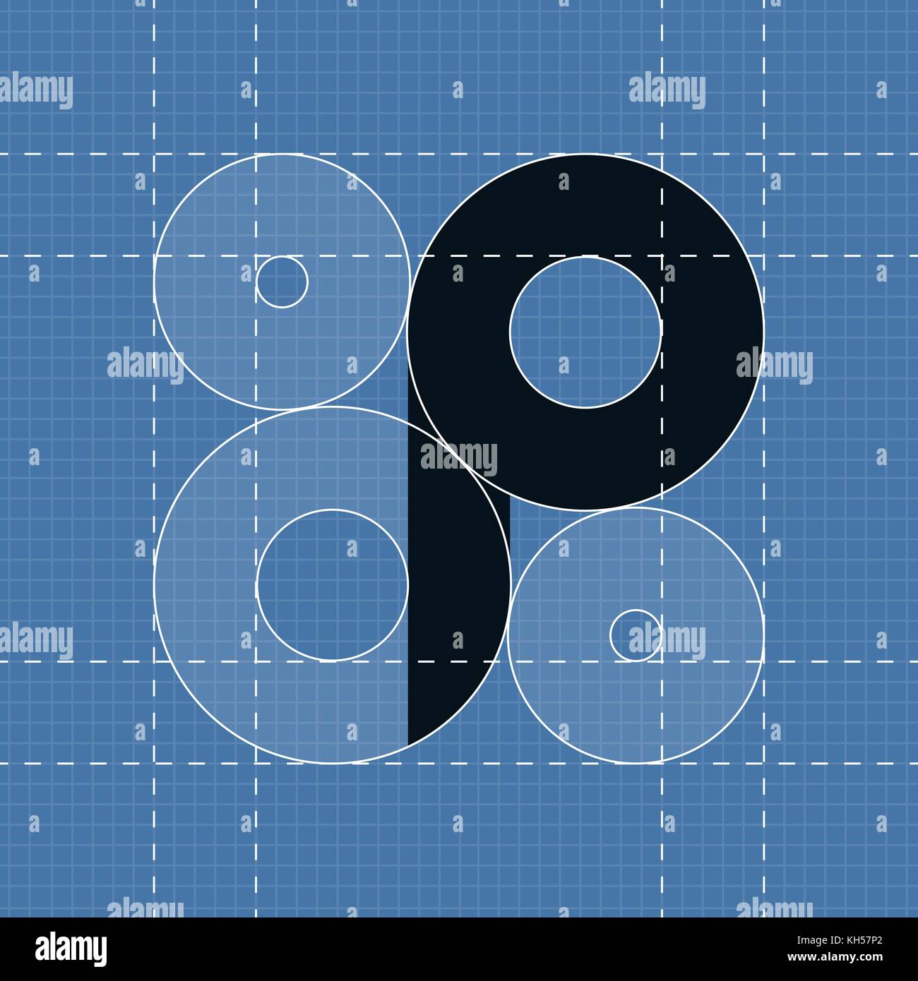 Round engineering font. Symbol P Vector illustration in eps10 Stock ...