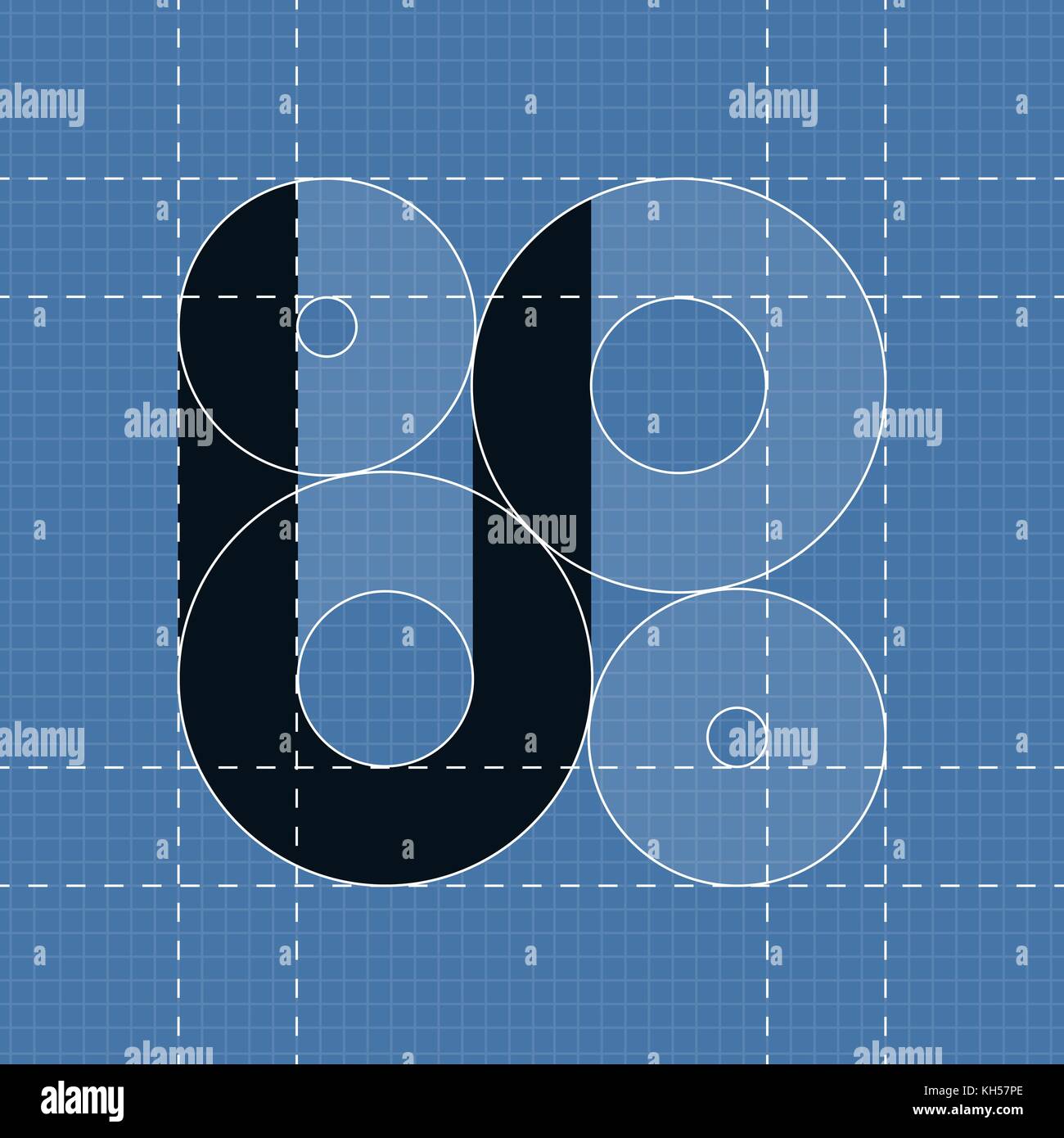 Round engineering font. Symbol U. Vector illustration in eps10 Stock ...