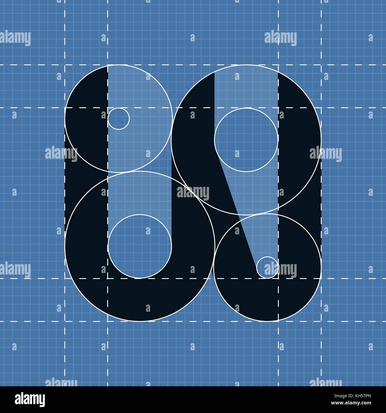 Round engineering font. Symbol W. Vector illustration in eps10 Stock ...