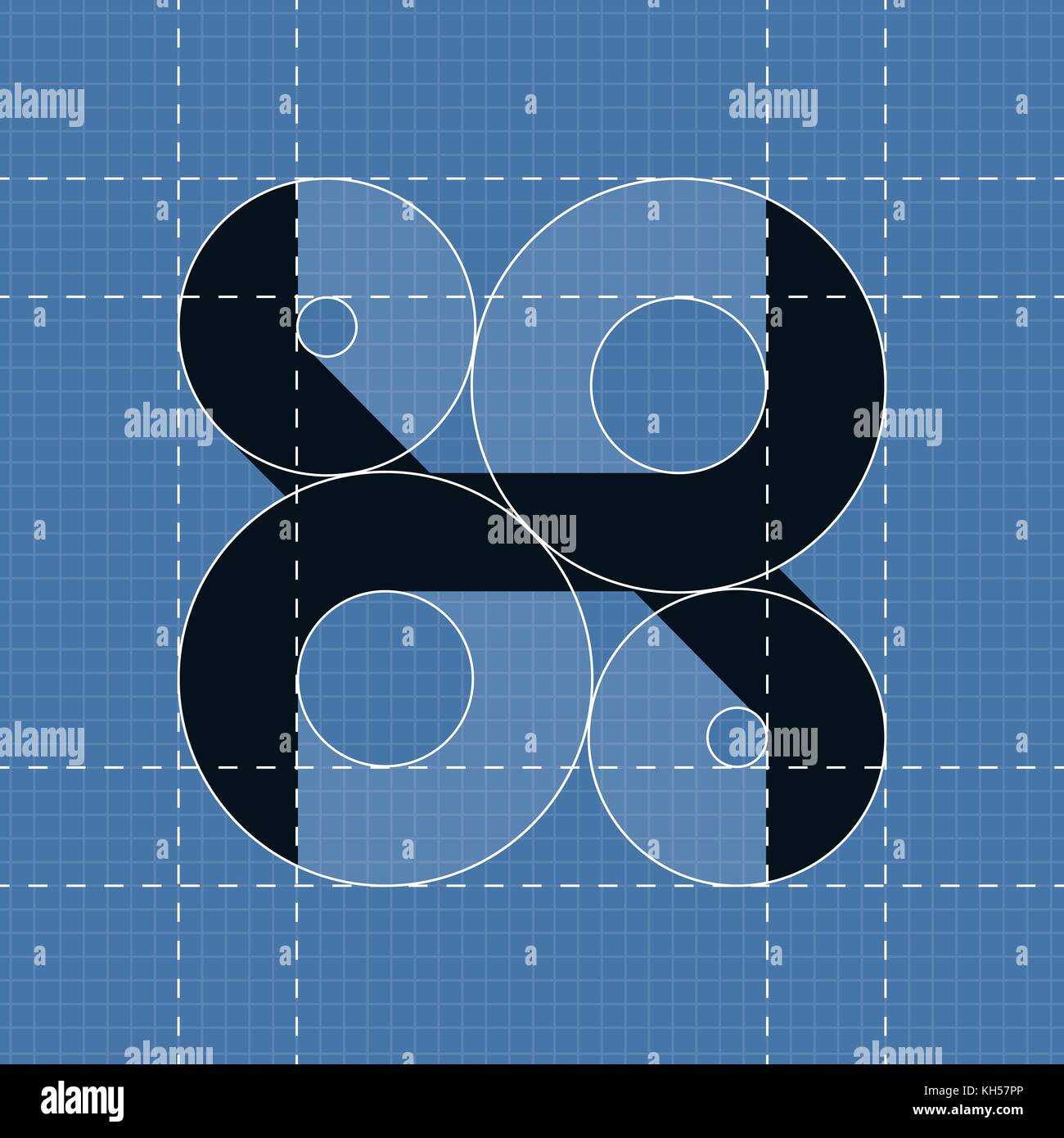 Round engineering font. Symbol X. Vector illustration in eps10 Stock ...